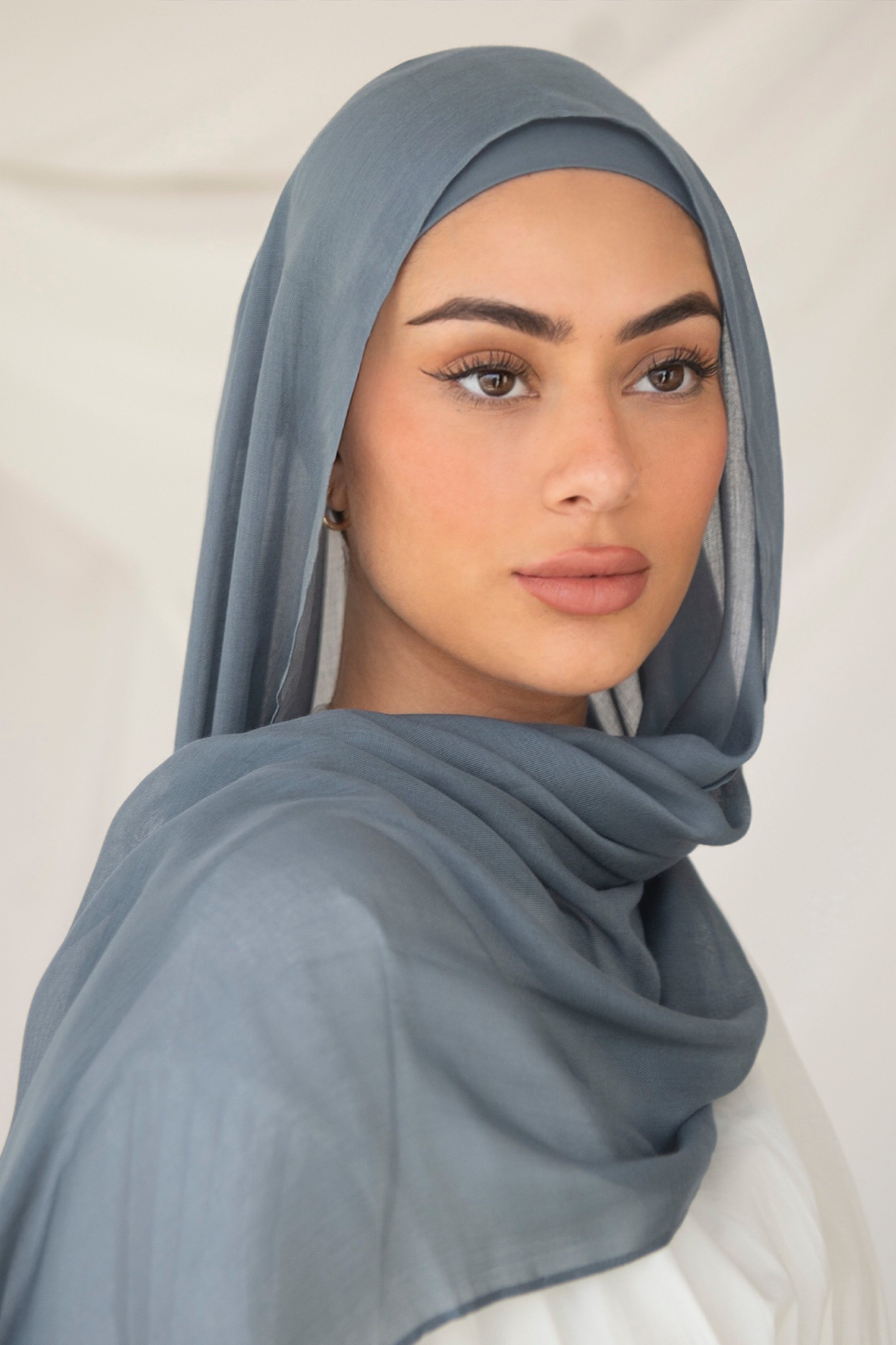 Modal Hijab - Greyish Blue – NURSOUL